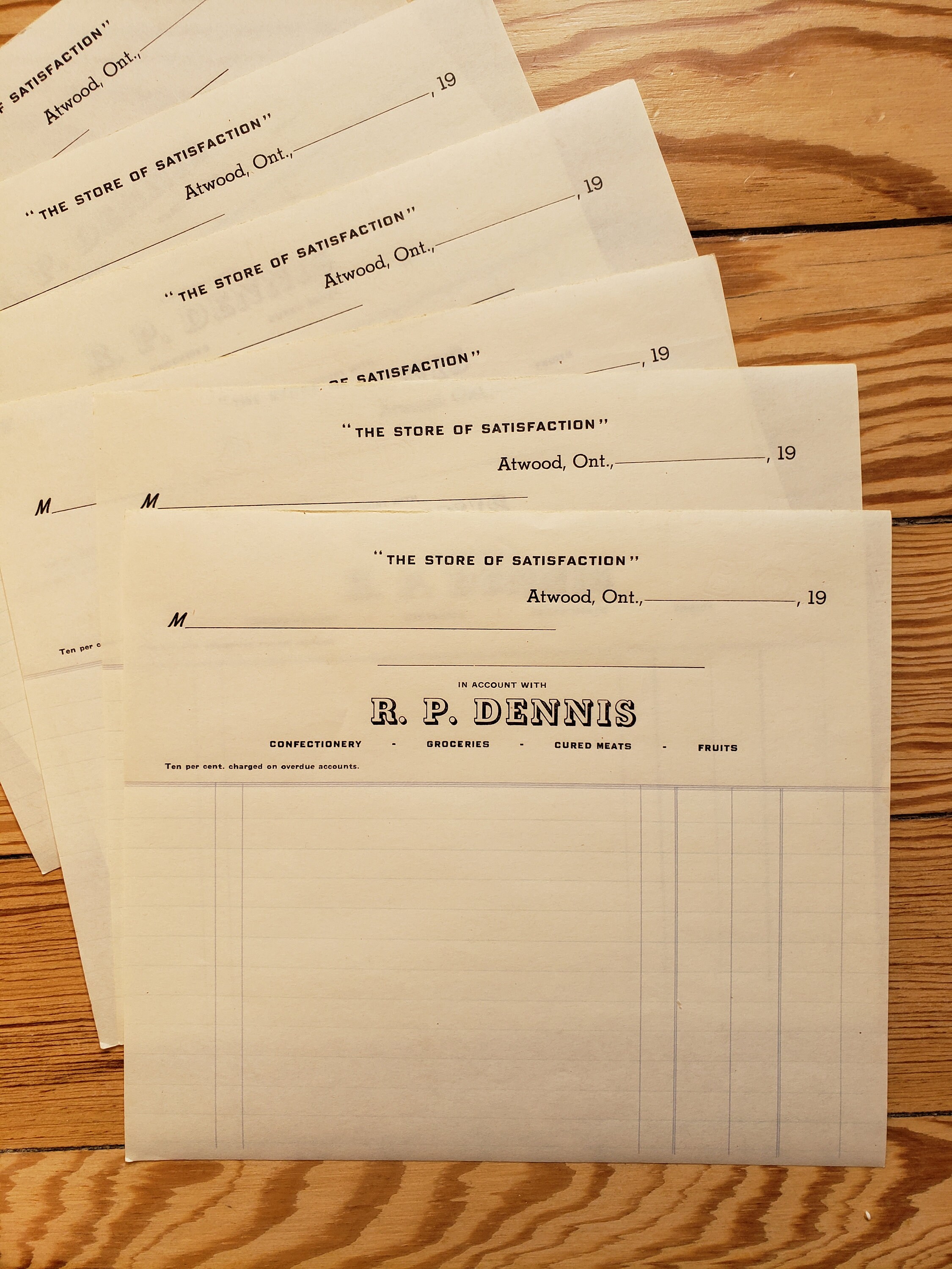Blank ANTIQUE Invoices Lot of 6 General Store Vintage - Etsy Canada