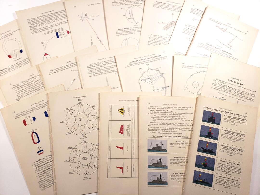 Nautical Diagrams Book Pages, Mathematics, Travel, Technical Diagrams ...