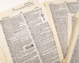 Illustrated Dictionary Pages - Etsy