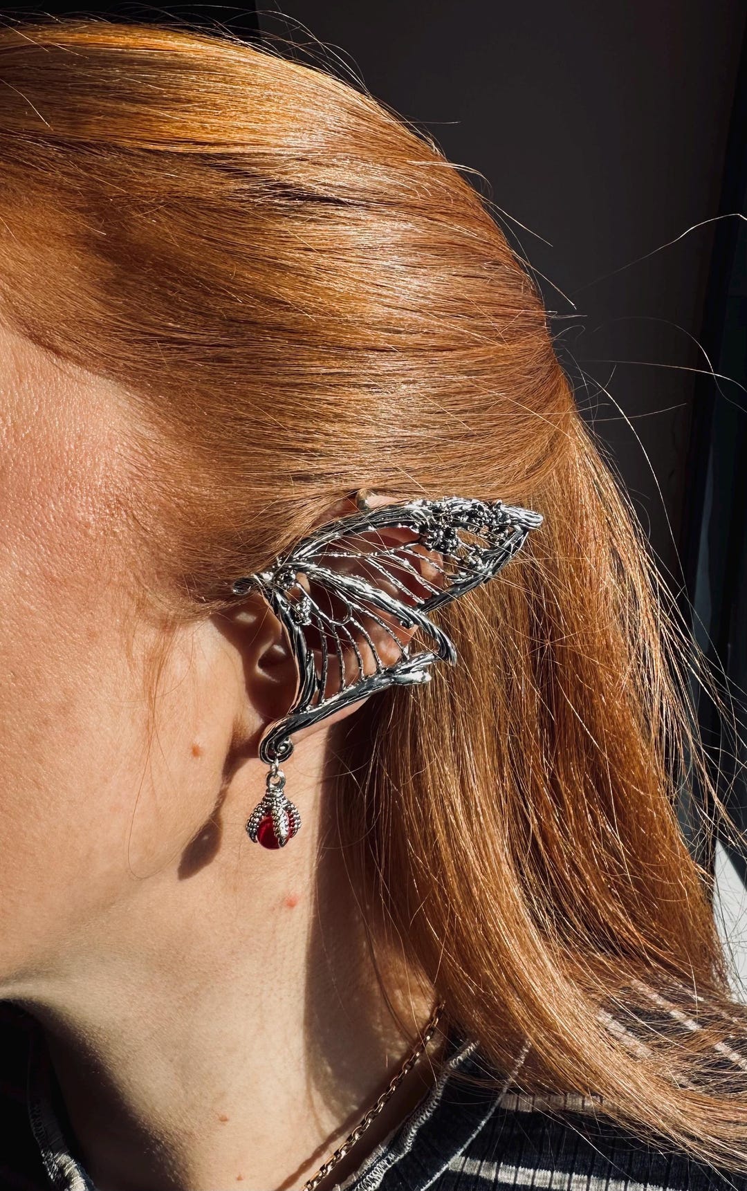 Dragon Claw Fae Wing Elf Ear Cuff - Faerie Ear Cuff - Fae Cosplay ...