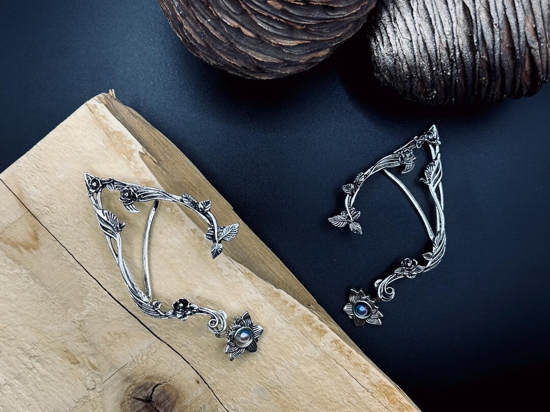 Silver Lotus Elf Ear Cuff - Faerie Ear Cuff - Fae and Elf Cosplay ...