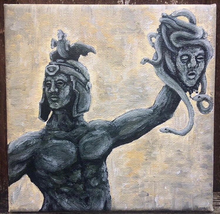 Beheading of Medusa Acrylic on Canvas - Etsy