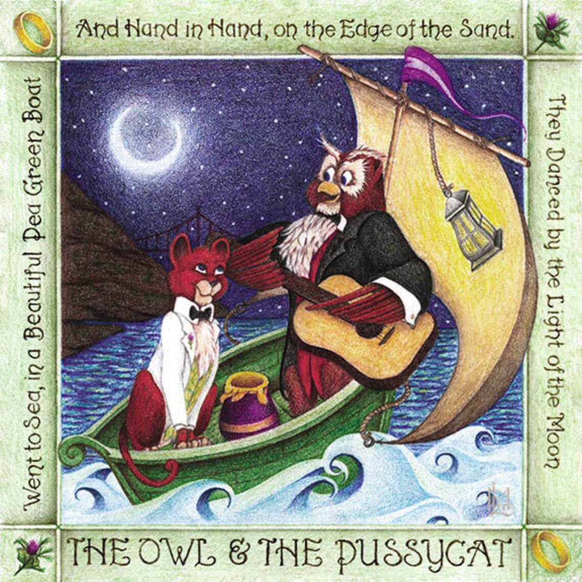 The Owl and the Pussycat Nursery Rhyme - Etsy