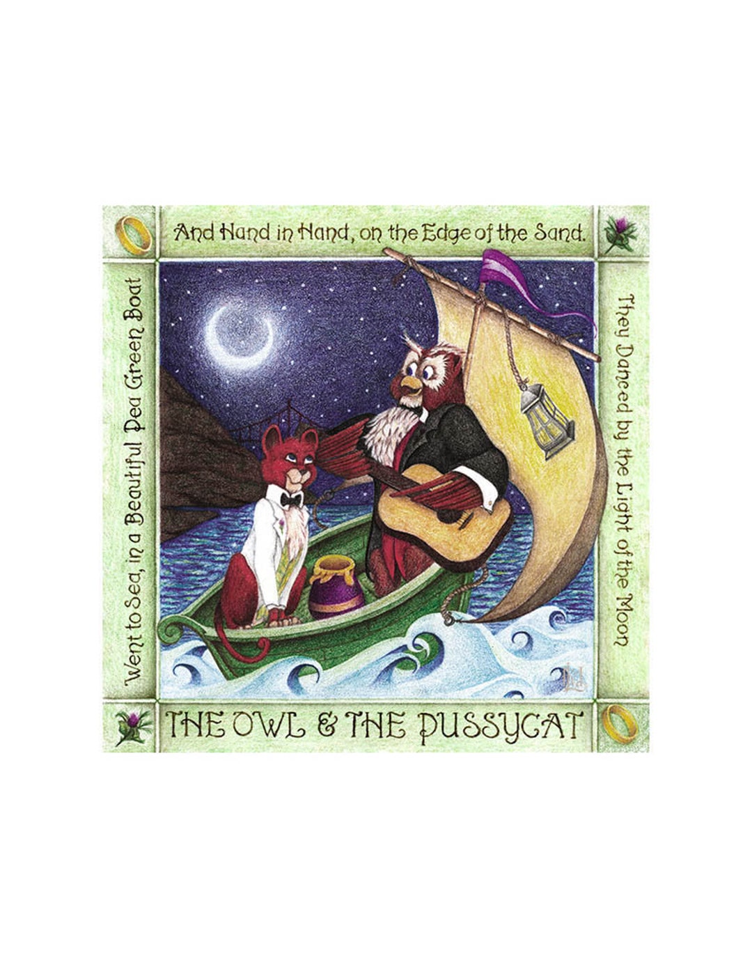 The Owl and the Pussycat Nursery Rhyme - Etsy