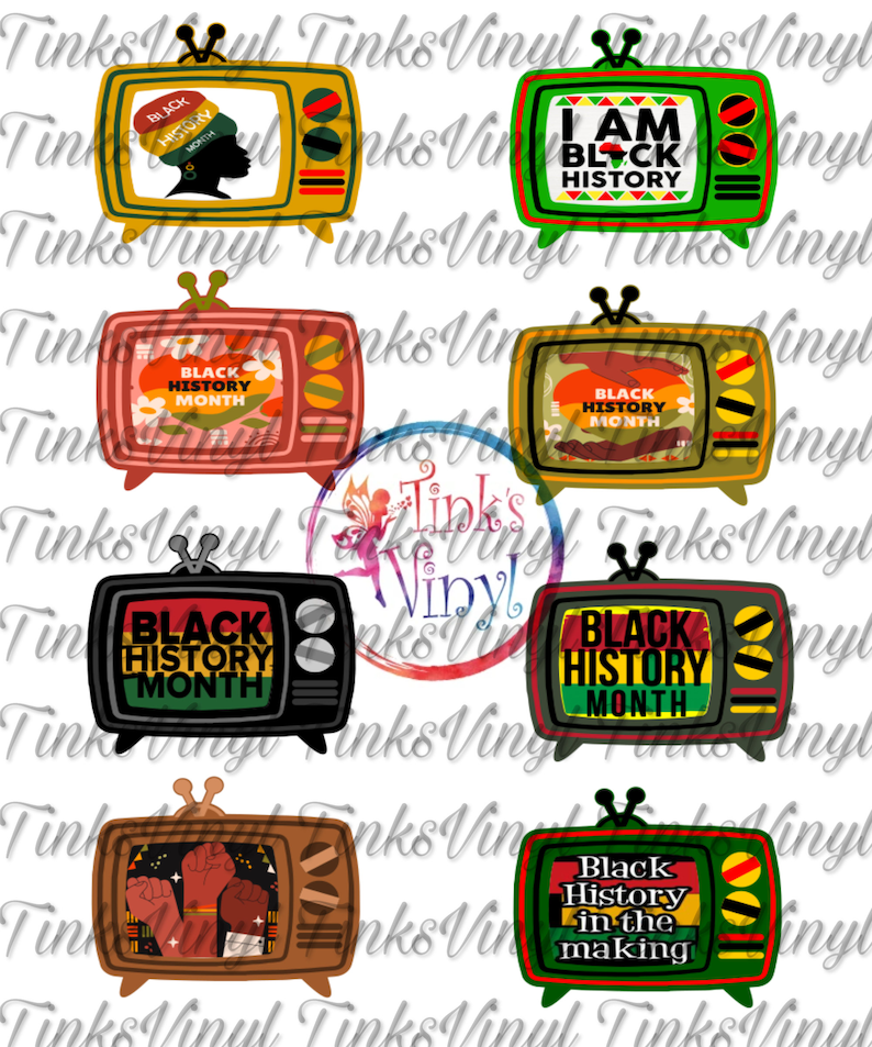 Vintage TV Black History Month PNG/JPG Download Files - Etsy
