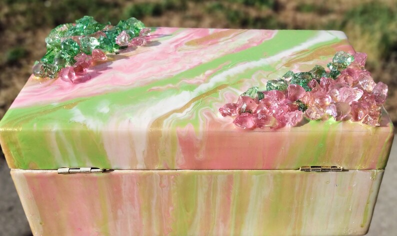 AKA Sorority Resin Keepsake Box Trinket Box Resin Box Wood Box Geode ...