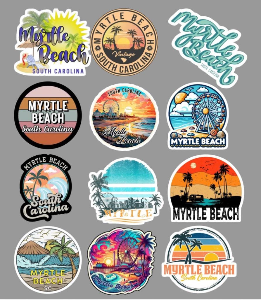 Myrtle Beach Stickers - Etsy