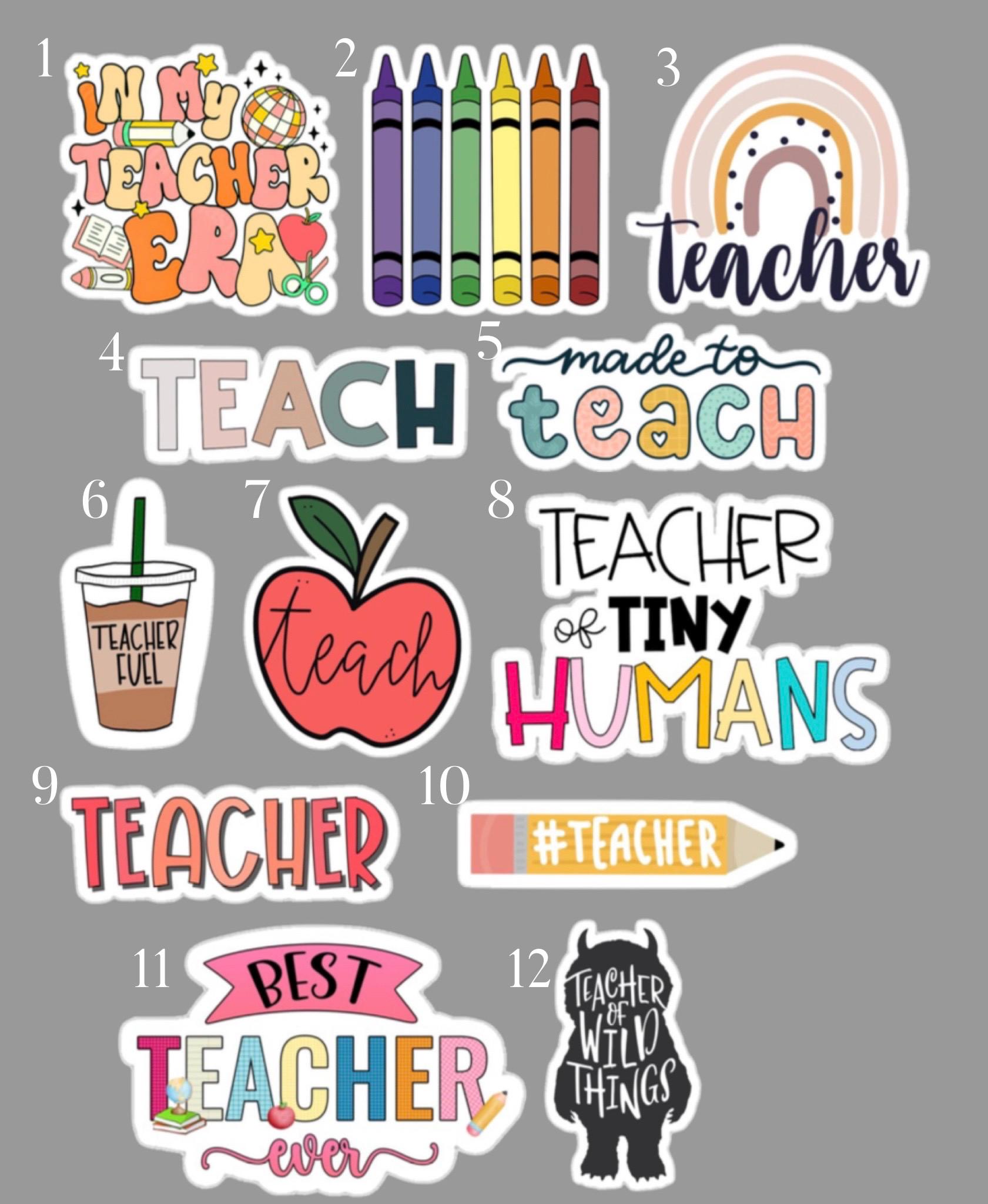 Teacher Stickers - Etsy
