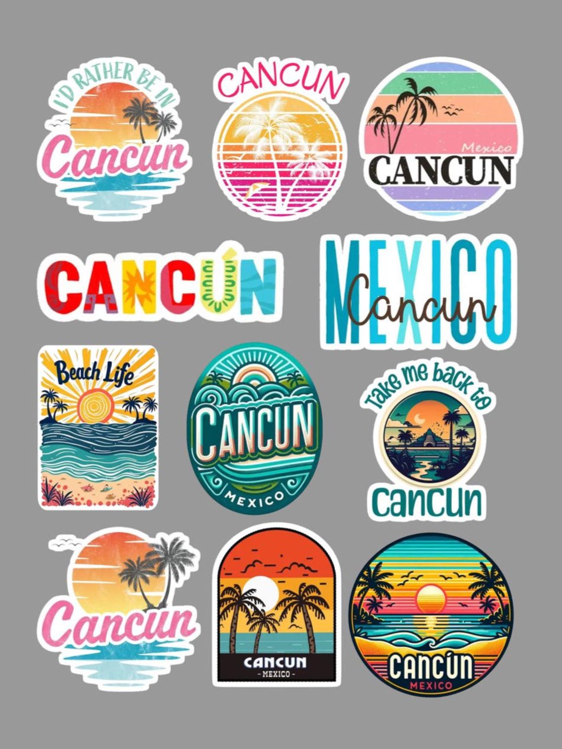Cancun Stickers - Etsy