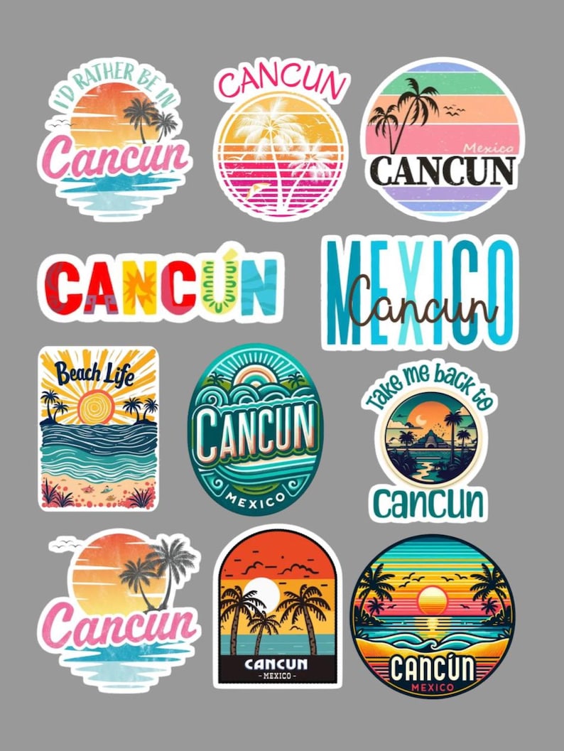Cancun Stickers - Etsy