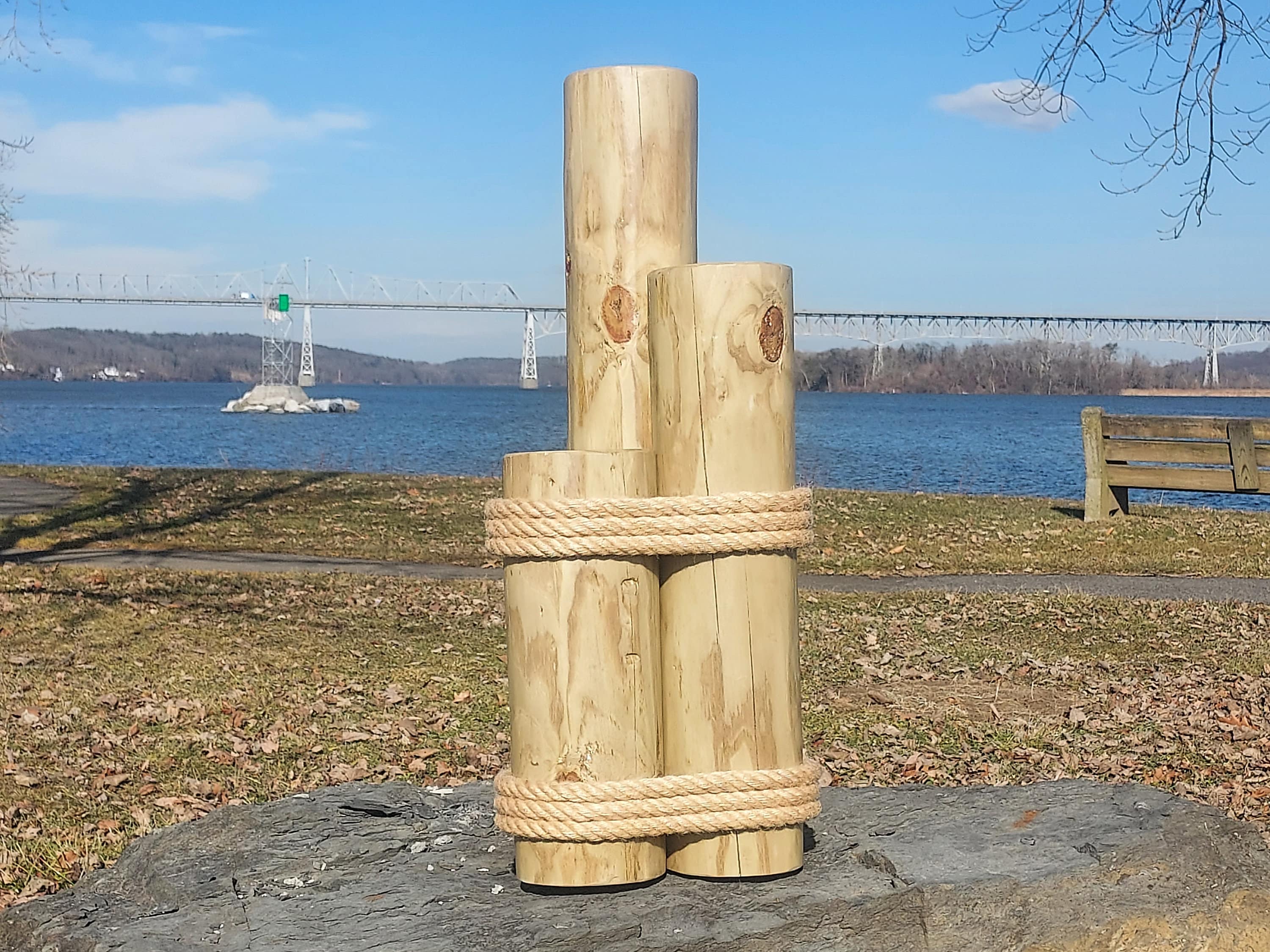 28 in Nautical Piling-dock Piling-decorative Patio Post-garden Posts ...