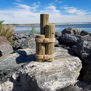 18 in Nautical Dock Piling, Coastal Garden Decor - Etsy
