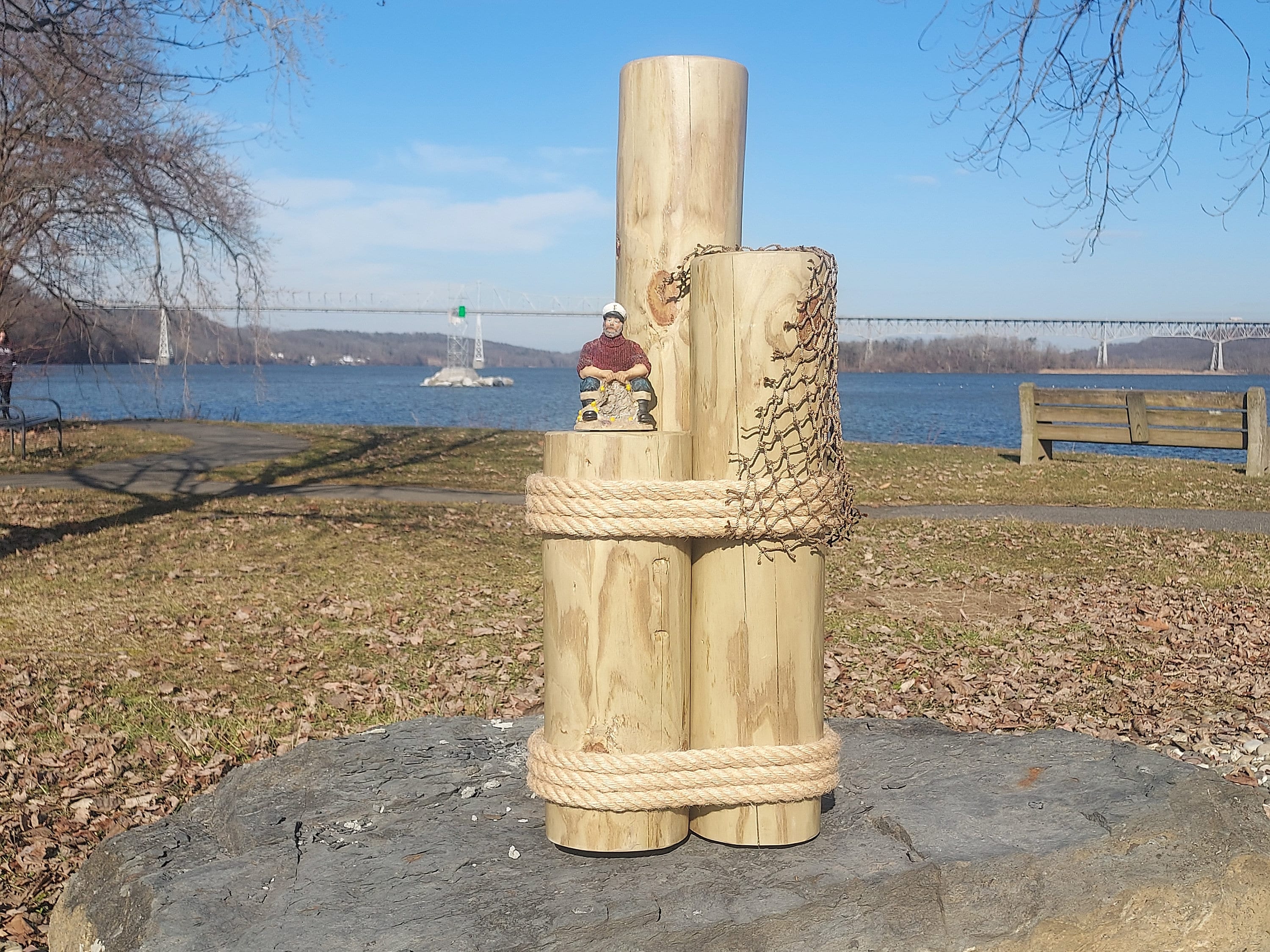 28 in Nautical Piling-dock Piling-decorative Patio Post-garden Posts ...