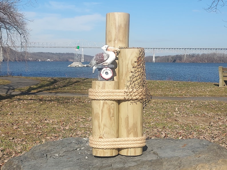 28 in Nautical Piling-dock Piling-decorative Patio Post-garden Posts ...