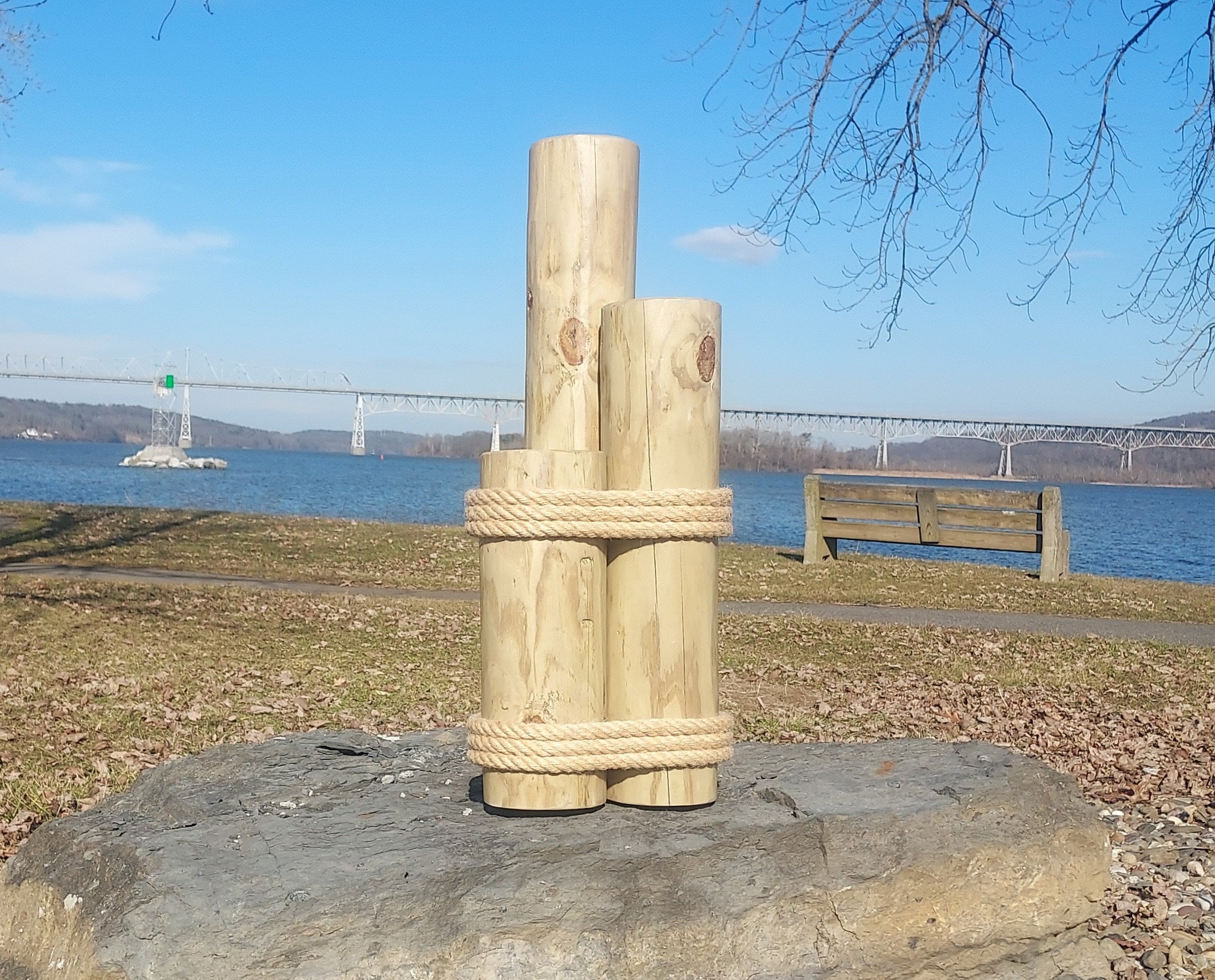 28 in Nautical Piling-dock Piling-decorative Patio Post-garden Posts ...