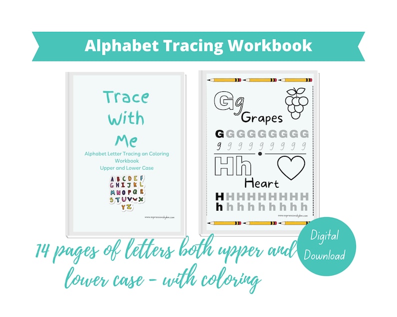 Alphabet Tracing Workbook With Coloring - Child Development - Teacher ...