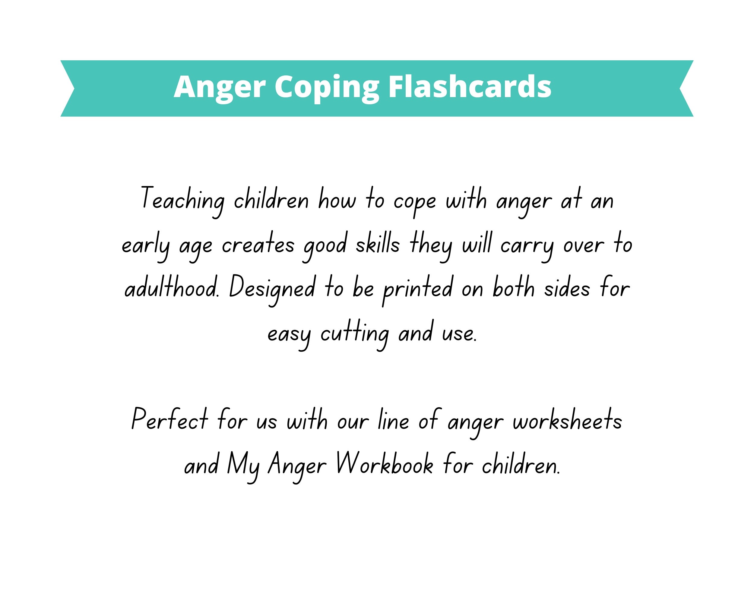 Anger Coping Flashcards for Children - Anger Management - Tools for ...