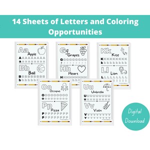 Alphabet Tracing Workbook With Coloring Child Development Teacher ...