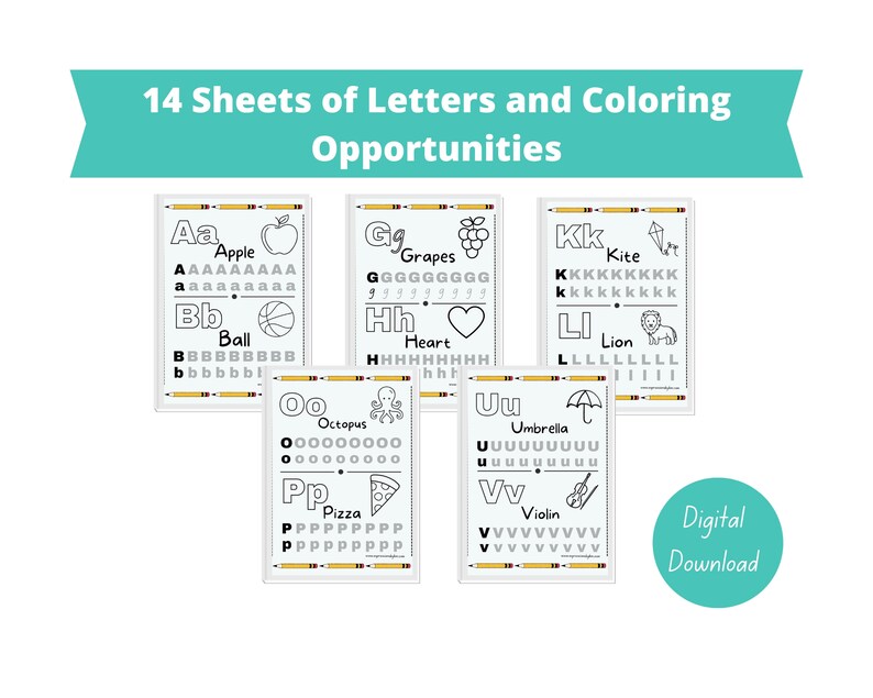 Alphabet Tracing Workbook With Coloring - Child Development - Teacher ...