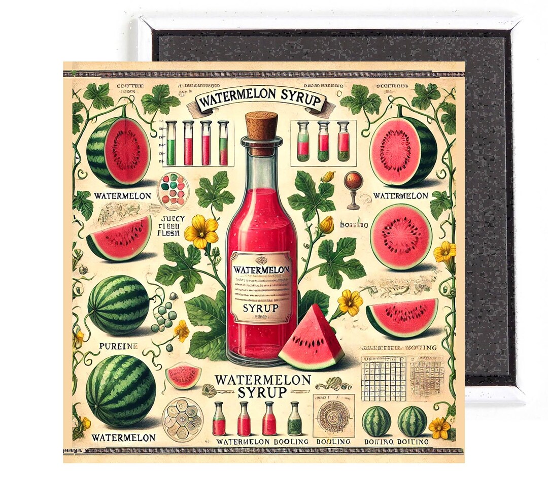 Watermelon Syrup Fridge Magnet - Etsy