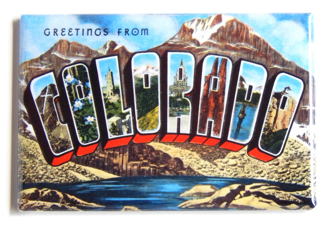 Greetings From Colorado Fridge Magnet "style A" - Etsy