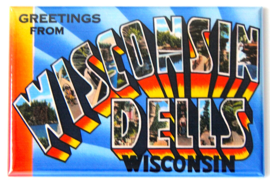 Greetings From Wisconsin Dells Fridge Magnet "style B" - Etsy
