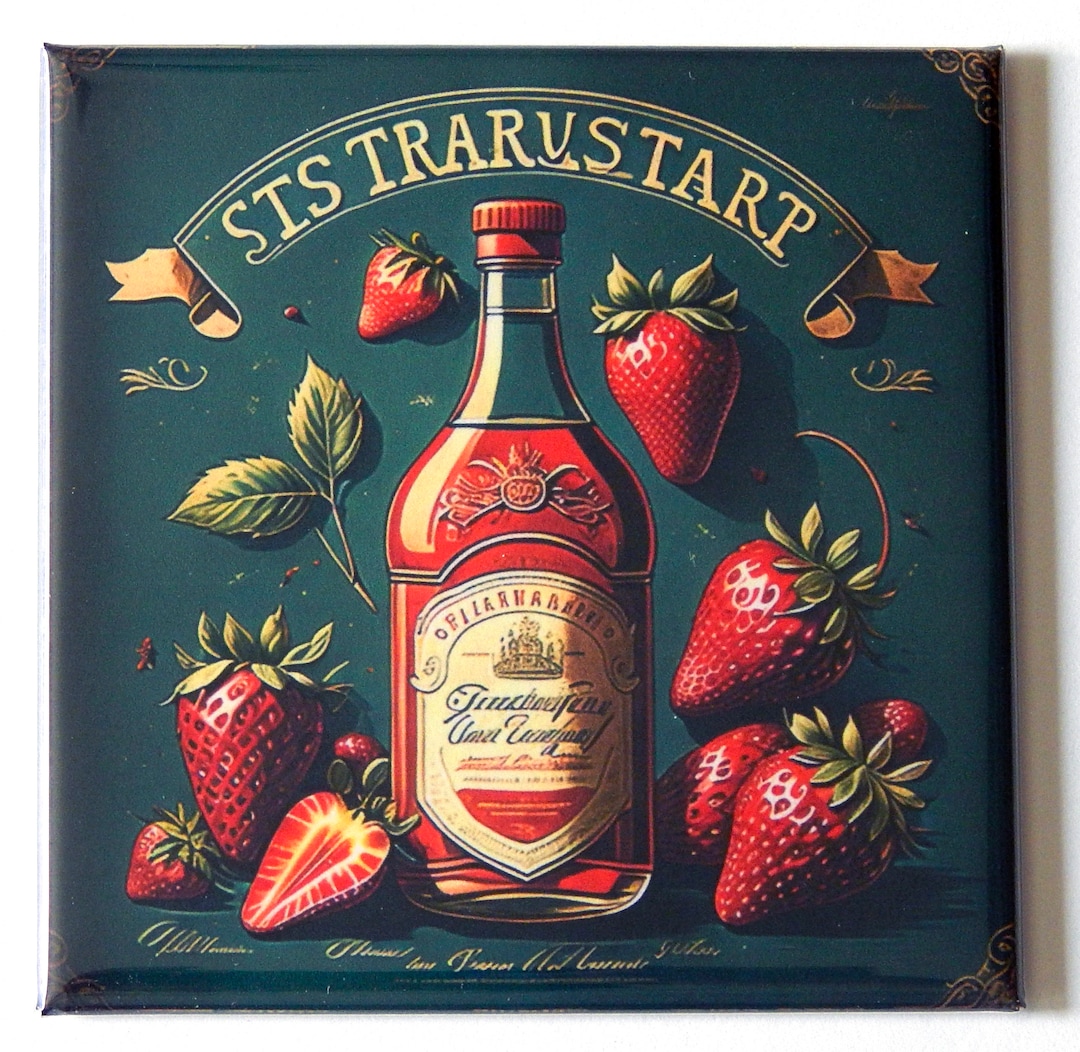 Strawberry Syrup Fridge Magnet - Etsy