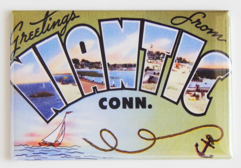 Greetings From Niantic Connecticut Fridge Magnet - Etsy