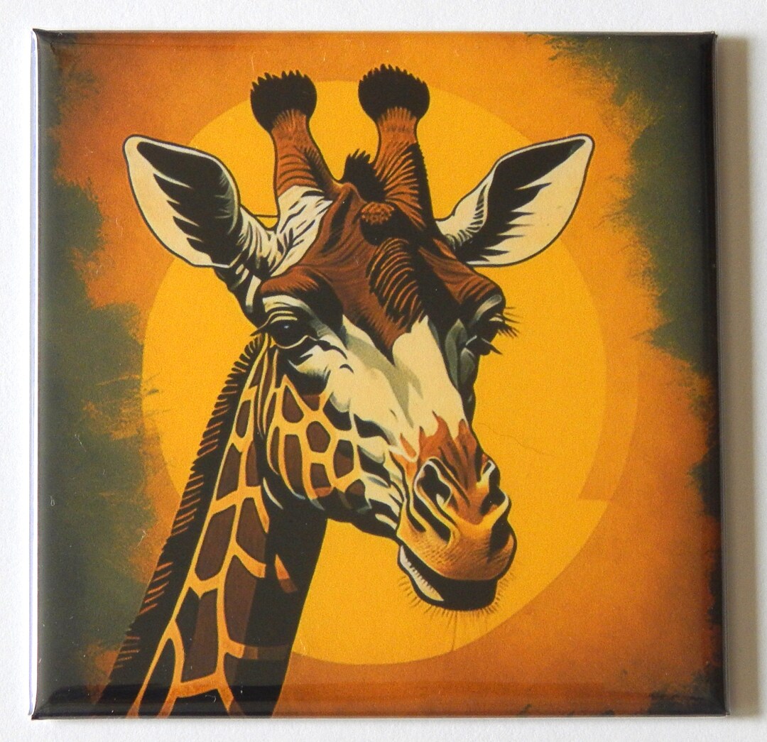 Giraffe Fridge Magnet "style A" - Etsy