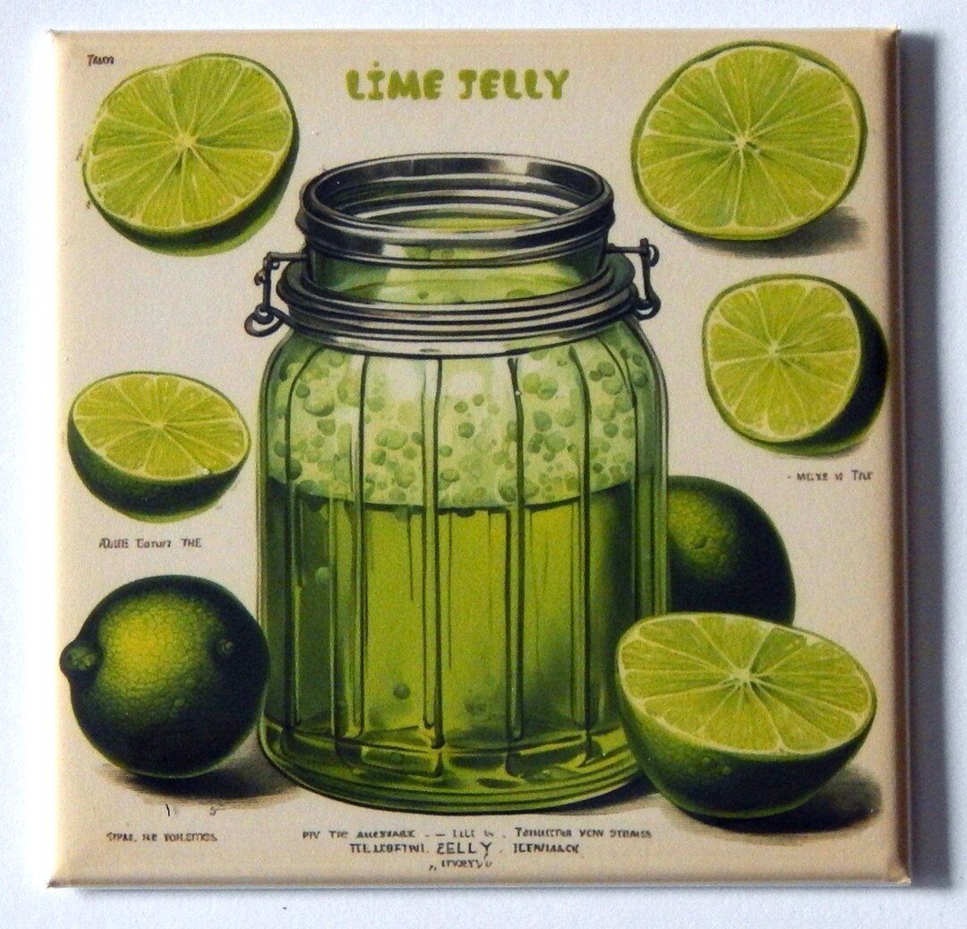 Lime Jelly Fridge Magnet "style A" - Etsy