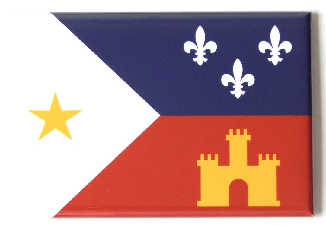 Flag of Acadiana Fridge Magnet - Etsy