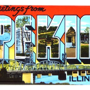 Greetings From Pekin Illinois Fridge Magnet - Etsy