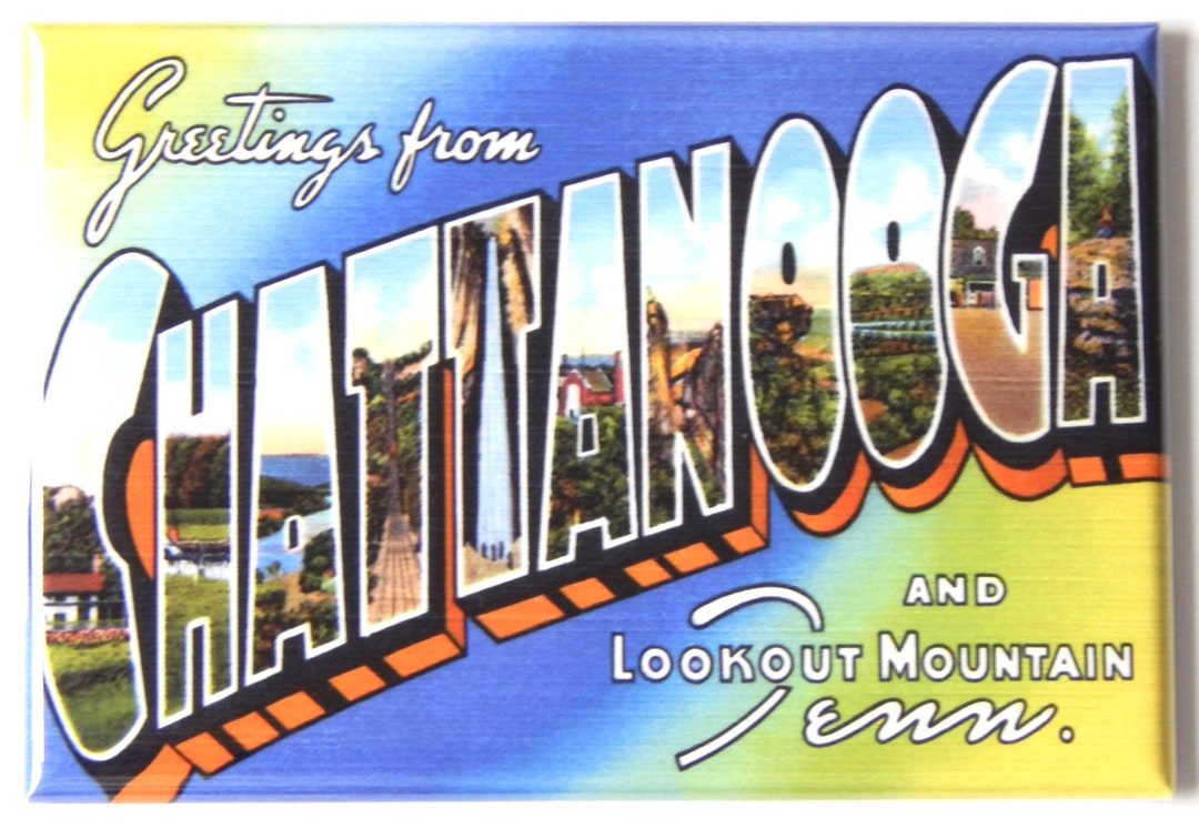 Greetings From Chattanooga Tennessee Fridge Magnet "style B" - Etsy