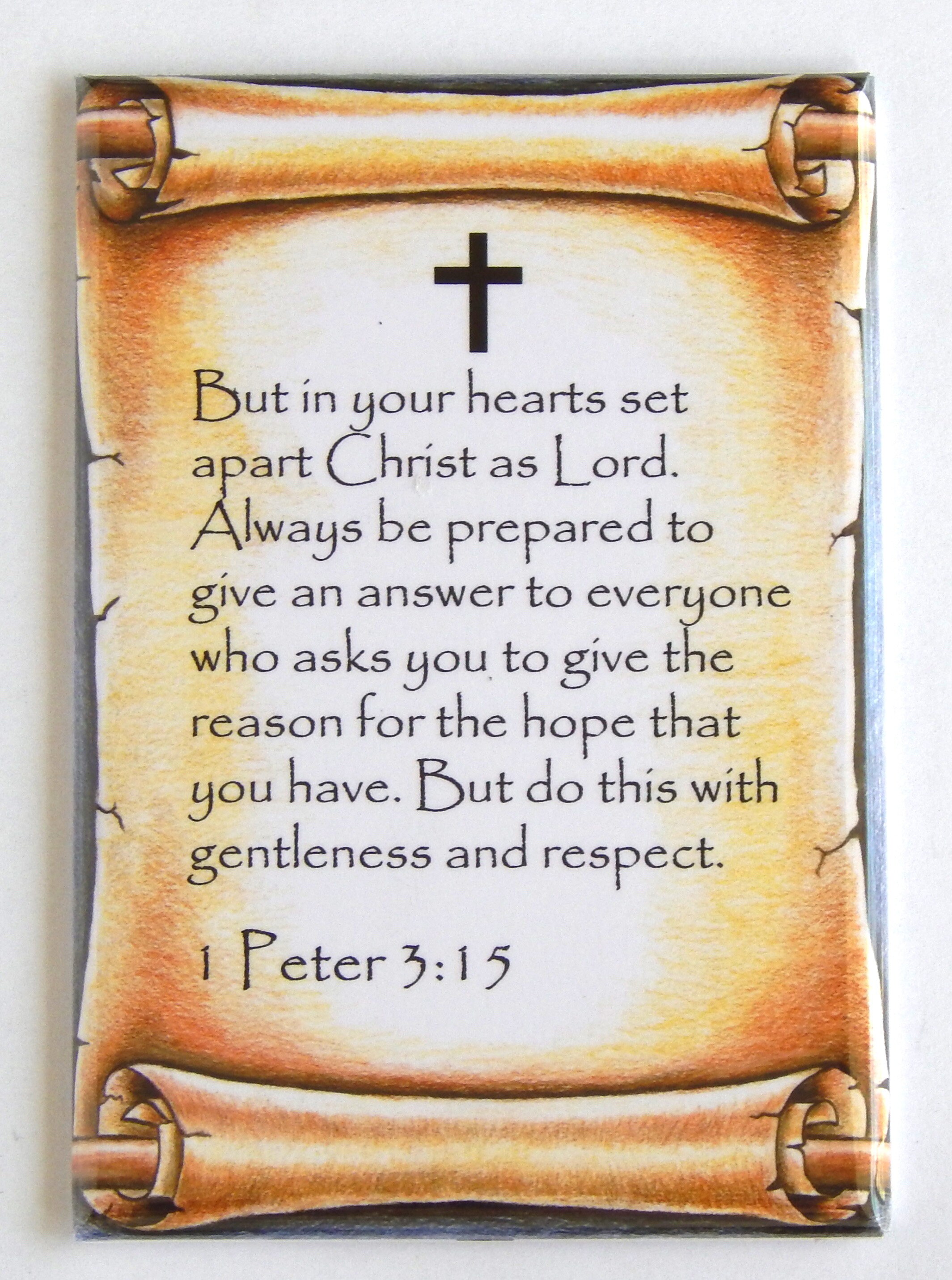 1 Peter 3:15 Bible Verse Fridge Magnet - Etsy
