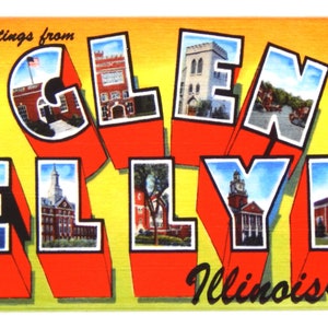 Greetings From Glen Ellyn Illinois Fridge Magnet - Etsy