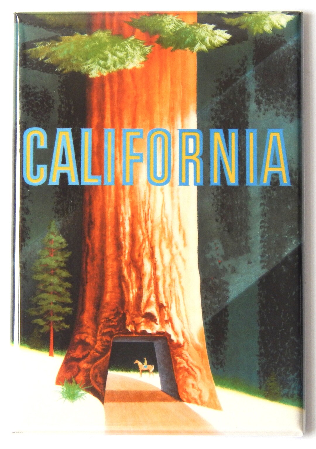 California Redwoods Travel Poster Fridge Magnet - Etsy