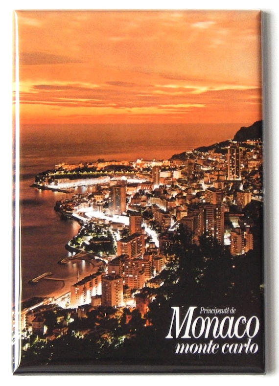 Monaco Monte Carlo Travel Poster Fridge Magnet style | Etsy