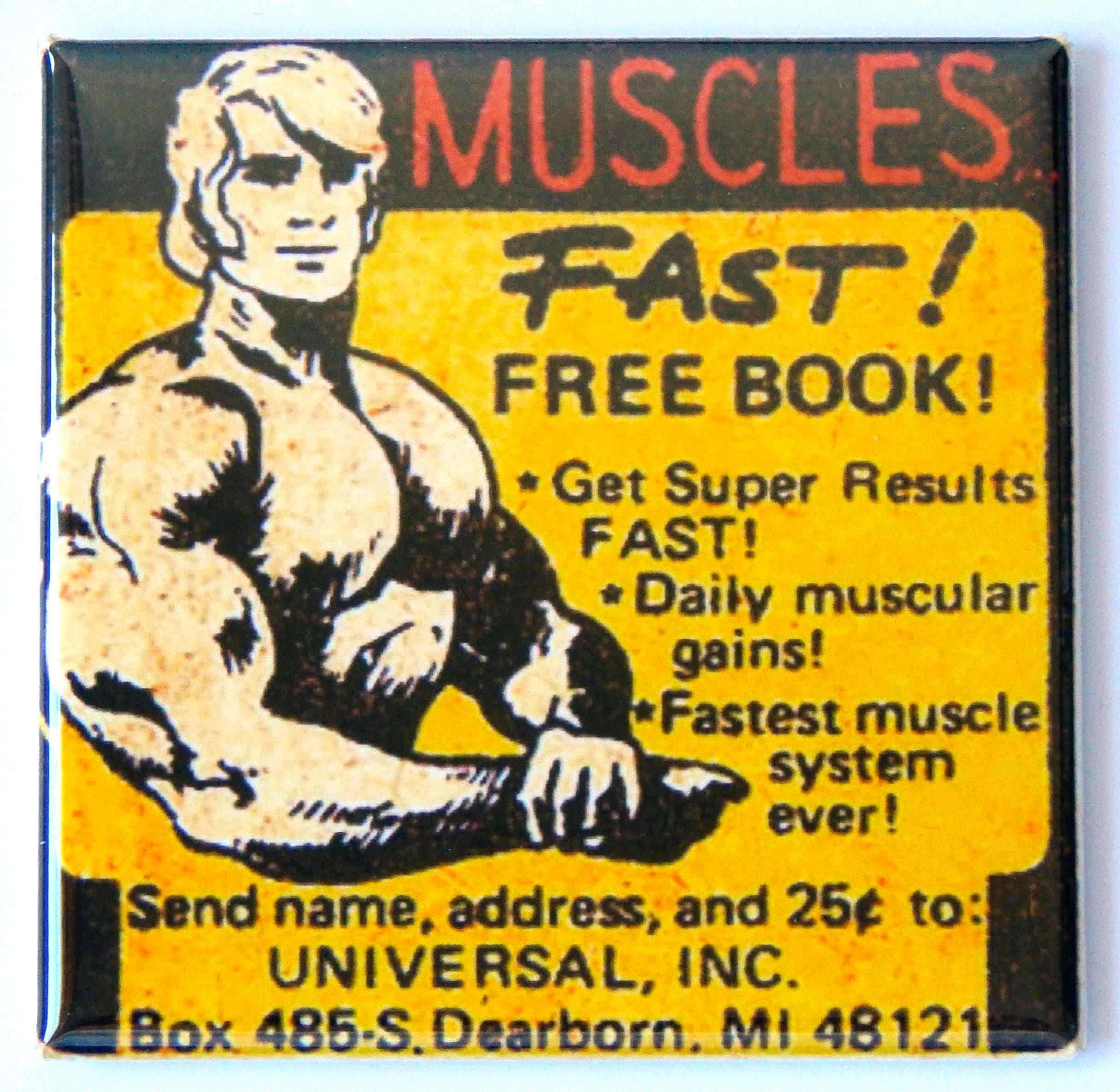 Muscles Fast Comic Book Advertisement Fridge Magnet | Etsy