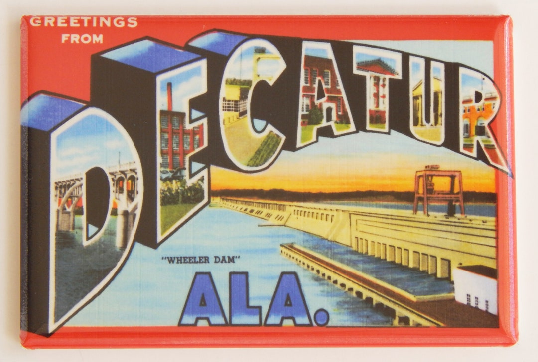 Greetings From Decatur Alabama Fridge Magnet - Etsy