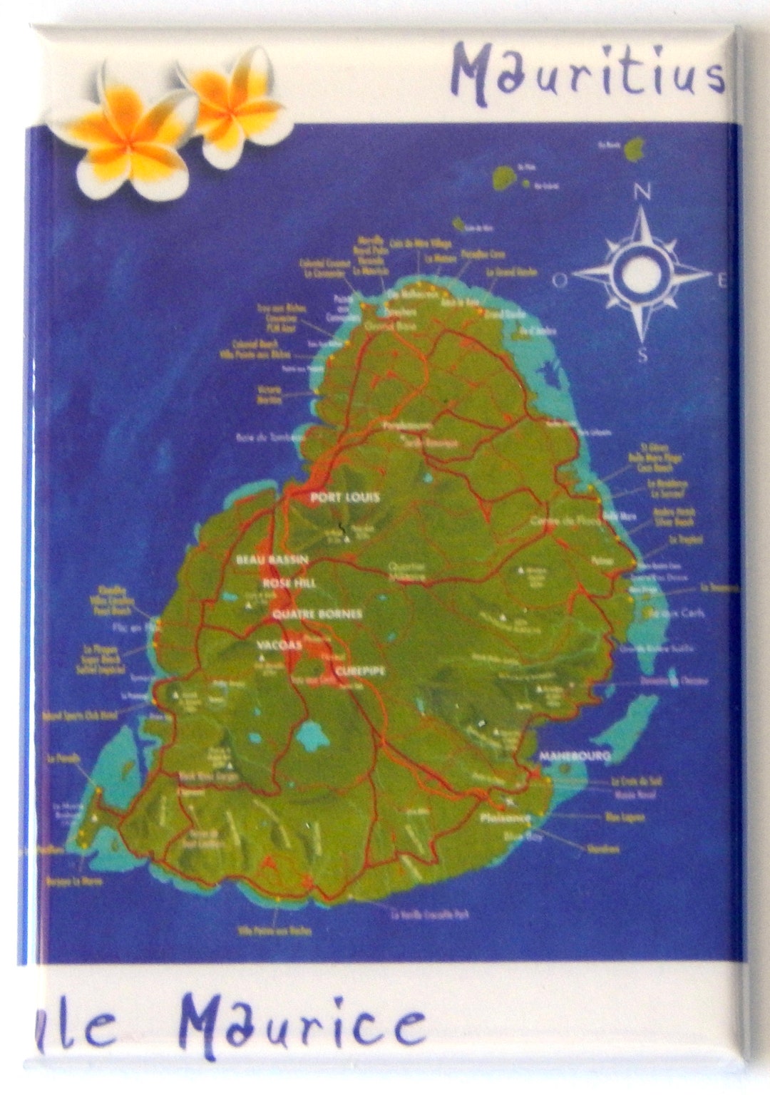 Mauritius Island Map Fridge Magnet - Etsy