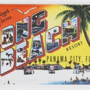 Greetings From Long Beach Florida Fridge Magnet - Etsy