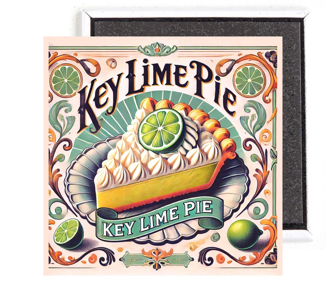 Key Lime Pie Advertisement Fridge Magnet - Etsy