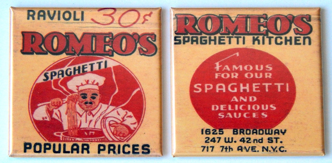 Romeo's Spaghetti Kitchen Fridge Magnet Set - Etsy