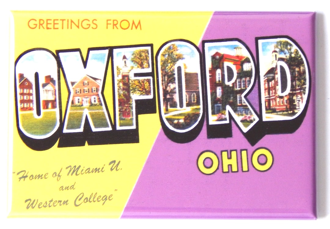 Greetings From Oxford Ohio Fridge Magnet - Etsy