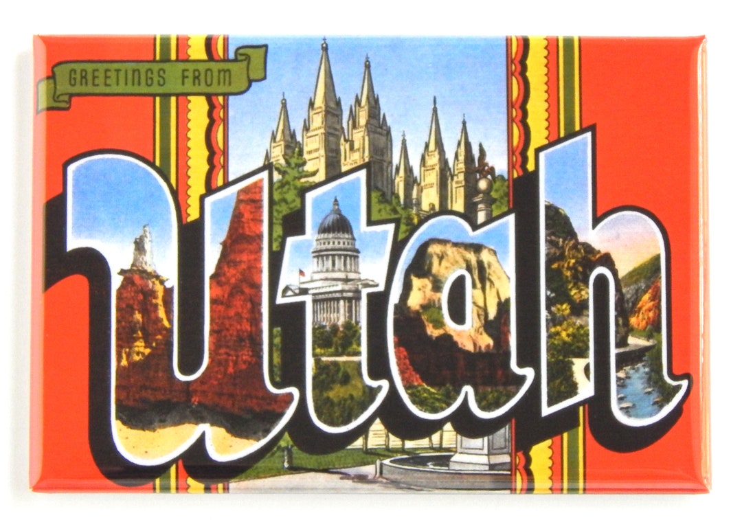 Greetings From Utah Fridge Magnet "style A" - Etsy