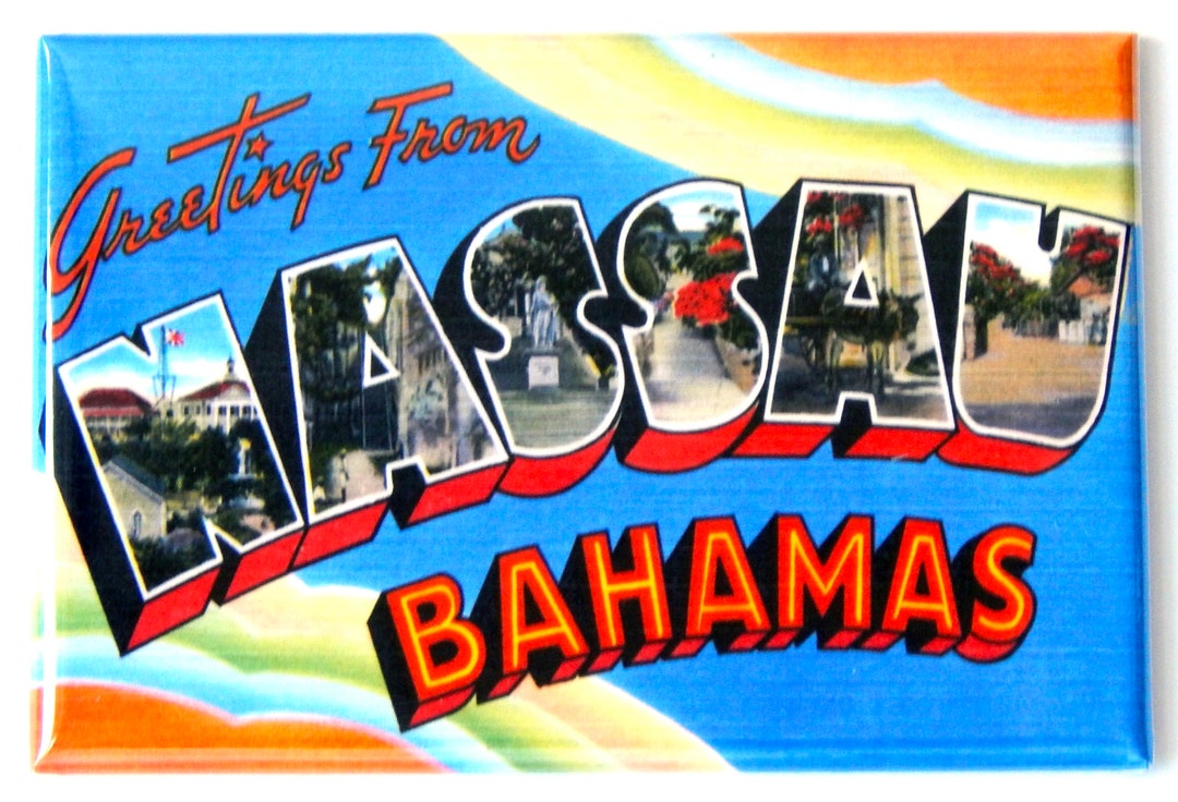 Greetings From Nassau Bahamas Fridge Magnet - Etsy