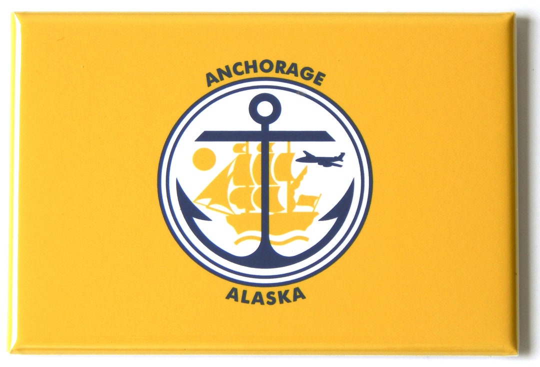 Flag of Anchorage Alaska Fridge Magnet - Etsy