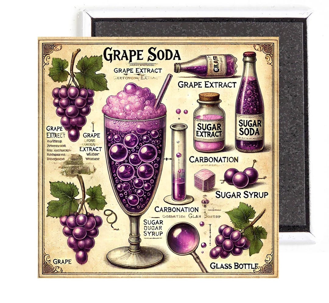 Grape Soda Fridge Magnet - Etsy