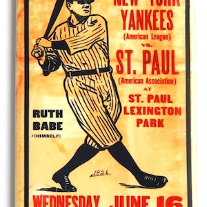 Babe Ruth Baseball Poster Fridge Magnet - Etsy