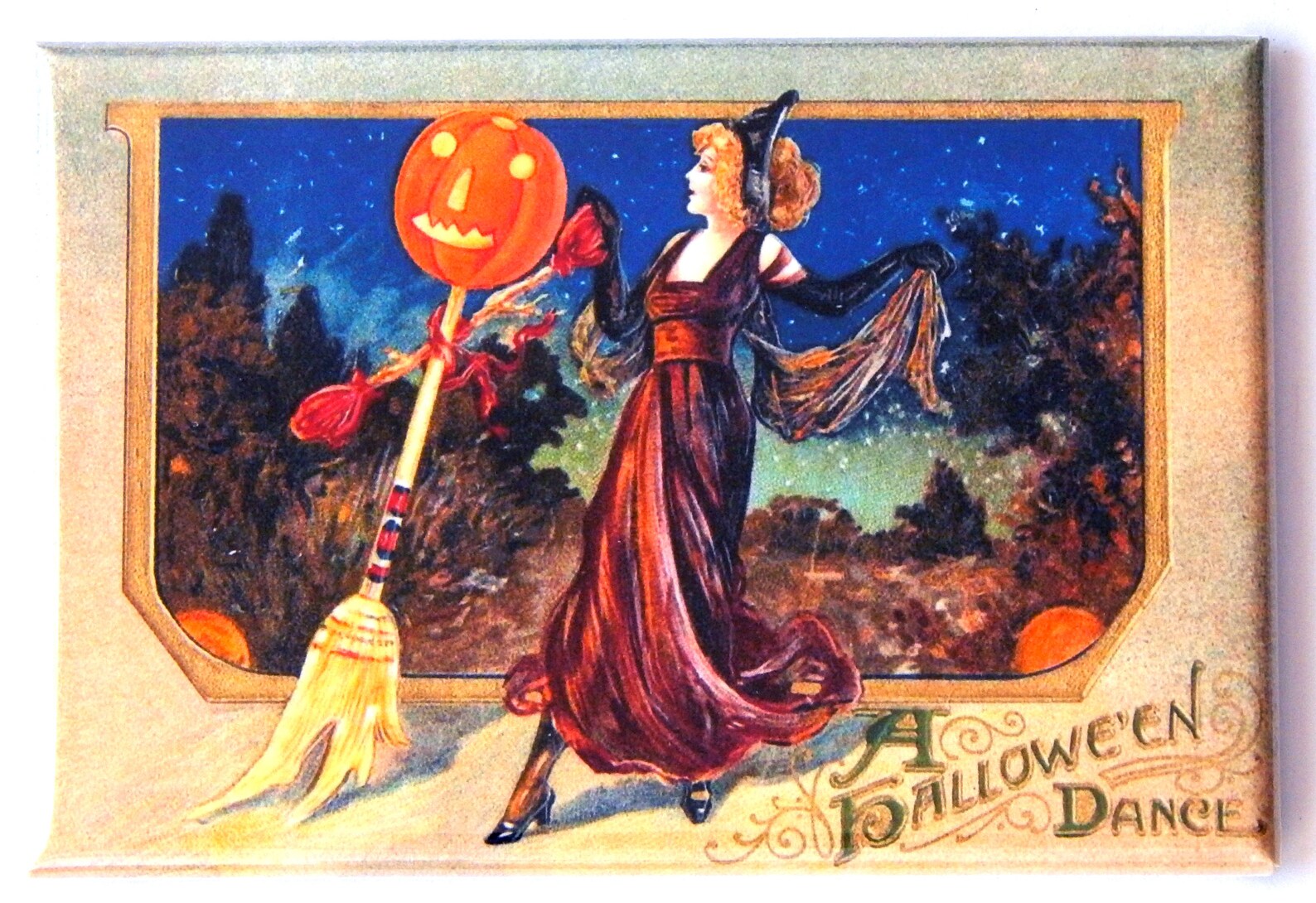 Halloween dancing Witch Fridge Magnet - Etsy